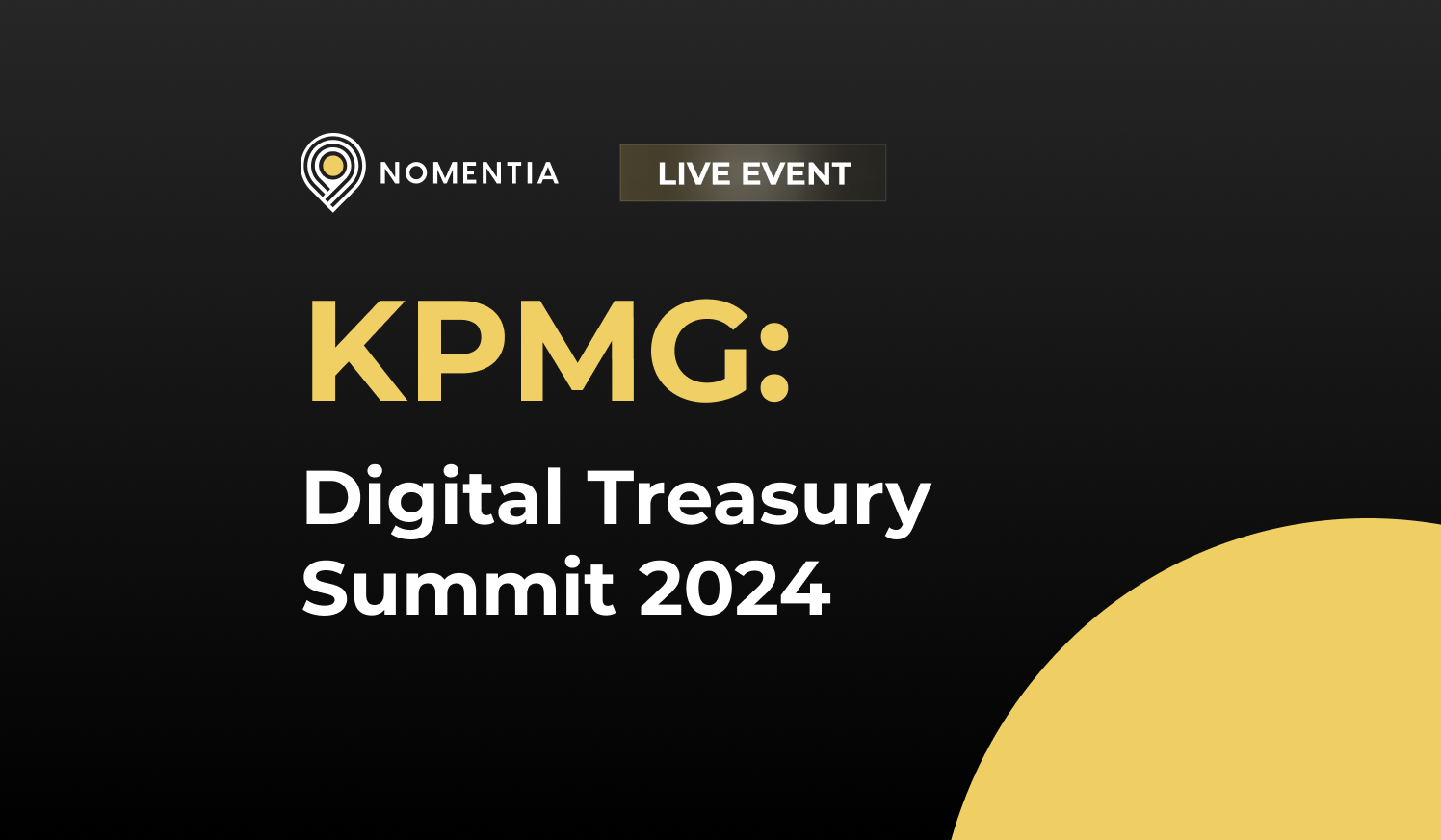 KPMG: Digital Treasury Summit 2024 | Live Event