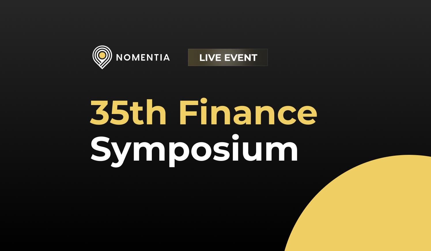 Finance Symposium | Live Event